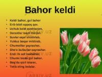 Bahor fasli insho ⋆ WWW.SAVOL-JAVOB.COM